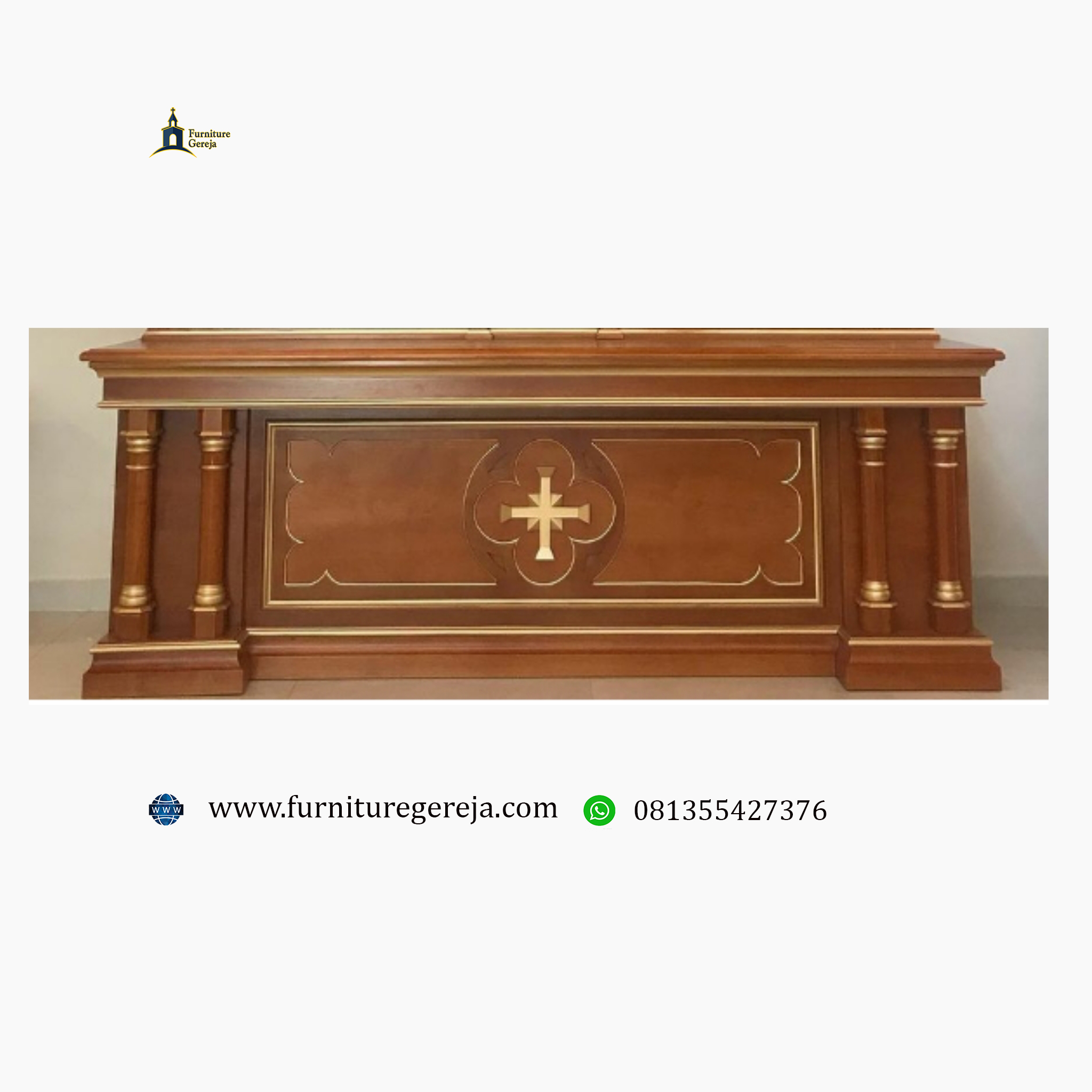 meja altar gereja minimalis jati | Toko Furniture Gereja